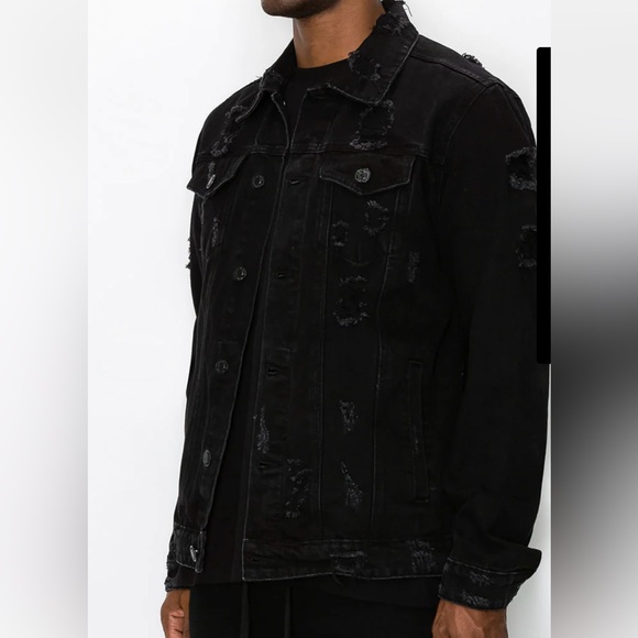 BDG | Jackets & Coats | Bdg Mens Black Distressed Denim Jacket | Poshmark